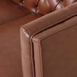 Christopher Knight Home Holasek Love Seats, Cognac + Brown