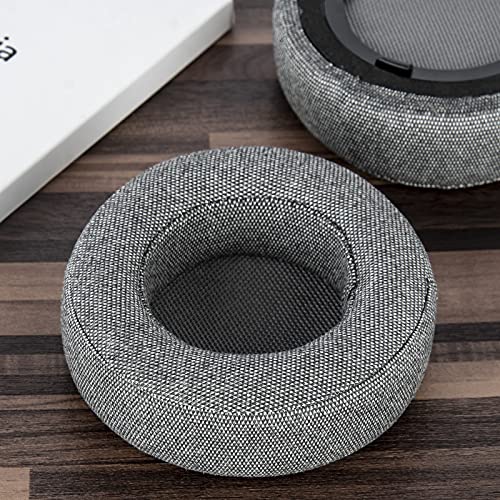 Geekria Comfort Linen Replacement Ear Pads for Corsair Virtuoso RGB, Virtuoso RGB Wireless SE, Virtuoso RGB Wireless XT Headphones Ear Cushions, Headset Earpads, Ear Cups Repair Parts (Grey)