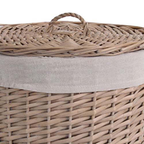 UXZDX Large Wicker Weave Storage Basket with Lid Dirty Clothes Toy Basket Laundry Basket Hand-Knitted Art