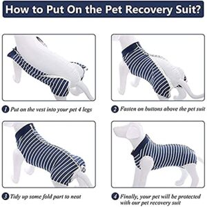 L1HMPET Dog Surgery Recovery Suit Puppy Medical Vest, Dog Surgical Suit,After Surgery Wear, Home Indoor Pets Clothing (L)