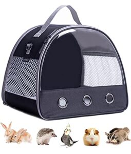 guinea pig carrier, small animal bird rabbit turtle carrier bag, african hedgehog portable travel carrier outdoor hangbag, bird rabbit guinea pig squirrel carrier