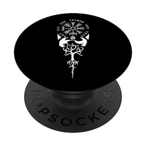 viking valhalla norse mythology runes raven yggdrasil popsockets swappable popgrip