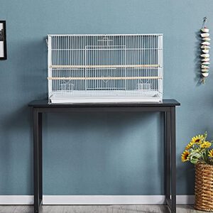 Topeakmart 30-inch Flight Bird Cage for Parrots Finches Budgies Cockatiels Parakeets Lovebirds Canaries with Slide-Out Tray, White