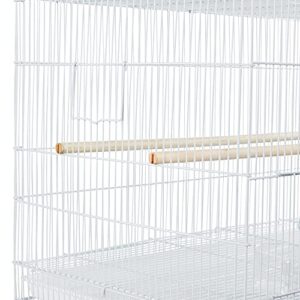 Topeakmart 30-inch Flight Bird Cage for Parrots Finches Budgies Cockatiels Parakeets Lovebirds Canaries with Slide-Out Tray, White