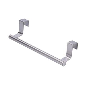 garosa bath towel bar stainless steel hangable towel rack punch free hanging buckle kitchen towel holder single bars dish cloth hanger for cabinet bathroom kitchen (36cm)