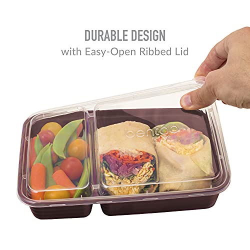 Bentgo® Prep 60-Piece Meal Prep Kit - 1, 2, & 3-Compartment Containers with Custom Fit Lids - Microwaveable, Durable, Reusable, BPA-Free, Freezer & Dishwasher Safe Storage Containers (Rich Shades)