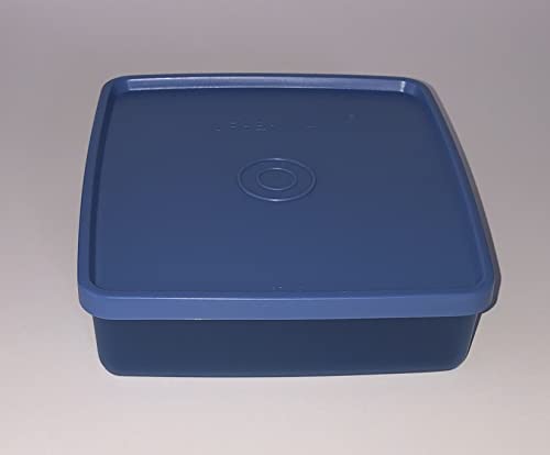 Tupperware Square Away Sandwich Keeper Teal Blue Seal