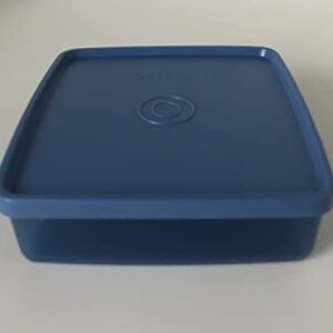 Tupperware Square Away Sandwich Keeper Teal Blue Seal