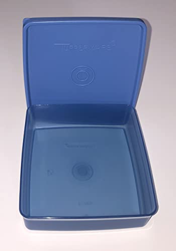 Tupperware Square Away Sandwich Keeper Teal Blue Seal