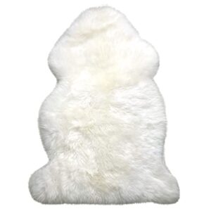 sheepskin ranch real long wool sheepskin rug for natural home decor, 3 x 2 feet