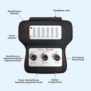 Chassis Ear Automotive Engine Noise Finder Tool, 6 Channel Chassis Ears Sound Detector Identify the Troubling Engine Noises (Over-Ear Headphones)