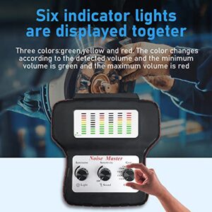 Chassis Ear Automotive Engine Noise Finder Tool, 6 Channel Chassis Ears Sound Detector Identify the Troubling Engine Noises (Over-Ear Headphones)