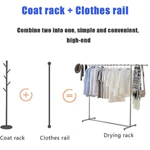 XiTuanYuan Clothes Drying Racks Stainless Steel Retractable Racks Clothes Rack for Indoor Outdoor with Windbreak Hook