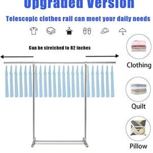 XiTuanYuan Clothes Drying Racks Stainless Steel Retractable Racks Clothes Rack for Indoor Outdoor with Windbreak Hook