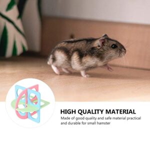 2PCS Pet Hamster Fitness Circle Toys Funny Hamster Playthings (Random Color) Funny Toys