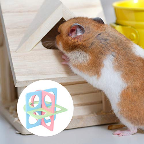 2PCS Pet Hamster Fitness Circle Toys Funny Hamster Playthings (Random Color) Funny Toys