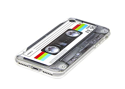 STINFIZTOL Retro Tape Cassette 80s Type Soft Back Cover Phone Case Compatible with iPhone 7 iPhone 8 iPhone SE 2020/2022