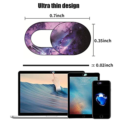 LISM Webcam Cover 8 Packs, Ultra-Thin Camera Cover Privacy Protector, Cover Slide for Laptop/Mac/MacBook Air/iPad/iMac/PC/Cell Phone, Webcam Covers Laptop Accessories (Starry Sky)