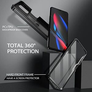 Dexnor for Samsung Galaxy A32 5G Case, [Built in Screen Protector and Kickstand] Heavy Duty Military Grade Protection Shockproof Protective Cover for Samsung Galaxy A32 5G Black