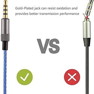 Replacement OFC Audio Cable Cord Compatible with Sol Republic Master Tracks HD Tracks HD2 Sol Republic V8 V10 V12 X3 Headphone,Headset Extension Cords with Remote Volume & Mic(4ft)