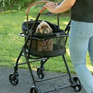 Pet Gear 3-in-1 Travel System, View 360 Stroller Converts to Carrier and Booster Seat with Easy Click N Go Technology, for Small Dogs & Cats, 4 Colors