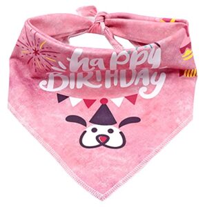 elegant little tail dog bandanas - 1pack brithday gift washable female dog scarf square dog bib kerchief scarf adjustable pet bandana for medium large girl dogs