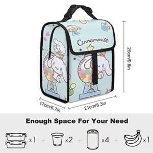 Ladycute Cinn-amo-roll Insulated Lunch Bag Lunch Tote for Women Boys Large Portable Reusable Lunch Box School Office Picnic Lunch Tote Bag