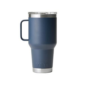 YETI Rambler 30 oz Travel Mug, Stainless Steel, Vacuum Insulated with Stronghold Lid, Navy