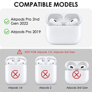 CAGOS for Airpods Pro 2nd Generation Case/Airpod Pro Case, Cool Protective Hard TPU Cover Compatible with Apple Airpod Pro 2 2022 Case and iPod Pro Case 2019 for Men Women, White/Black