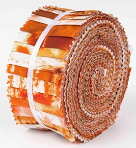 soimoi 40pcs tie dye print cotton precut fabrics for quilting craft strips 2.5x42inches jelly roll - orange