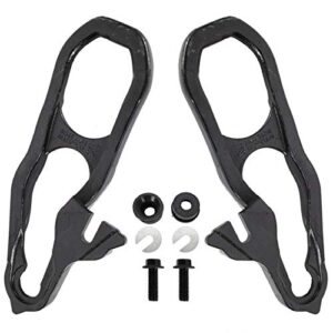 KARPAL 1 Pair Front Left & Right Frame Tow Hook + Bumper Bezel Compatible With 2019-2022 Ram 1500 Black