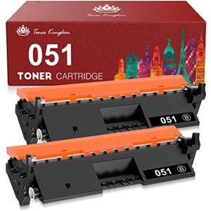 toner kingdom compatible toner cartridge replacement for canon 051 for canon imageclass lbp162dw mf267dw mf264dw mf269dw printer (black, 2 packs)