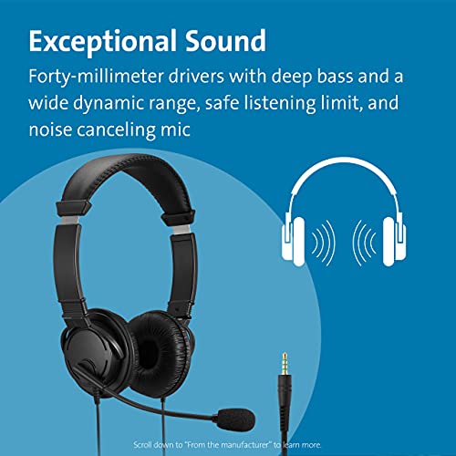 Kensington Hi-Fi Headphones with Mic & Volume Control Button (K33597WW)