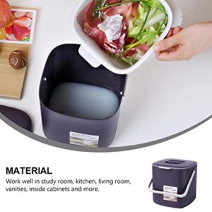 Yardwe Dual Trash Garbage Can Wet and Dry Waste Bin Kitchen Garbage Container with Lid and Handle Purple for Bathrooms Powder Rooms Kitchens Home Offices