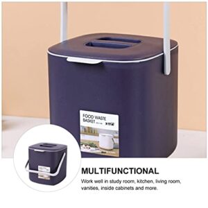 Yardwe Dual Trash Garbage Can Wet and Dry Waste Bin Kitchen Garbage Container with Lid and Handle Purple for Bathrooms Powder Rooms Kitchens Home Offices