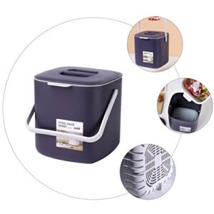 Yardwe Dual Trash Garbage Can Wet and Dry Waste Bin Kitchen Garbage Container with Lid and Handle Purple for Bathrooms Powder Rooms Kitchens Home Offices