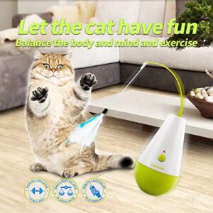 ALL FOR PAWS Cat Toys Interactive,Cat Feather Toys,Automatic Cat Toy,Cat Wand Toy,Culbuto Feather,Kitten Toys,Catnip Toys,Fun Stuff,Pet Toys