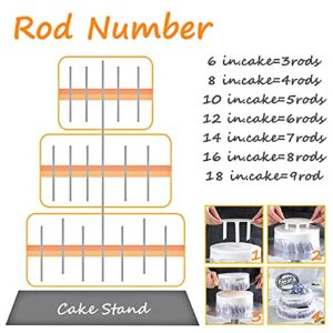 30 Pcs Cake Dowel Rods, 9.5 Inch Plastic Cake Support Rod White Cake Stand Sticks for Tiered Cake Construction and Stacking