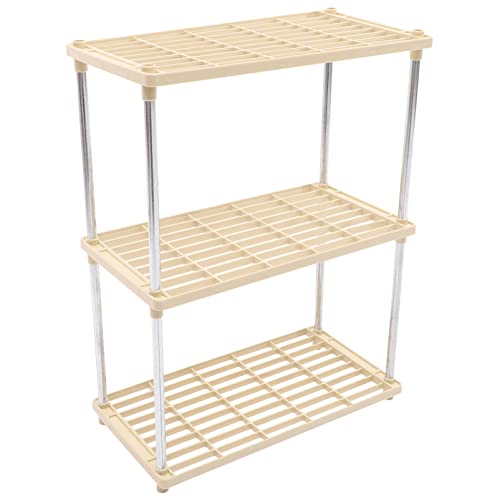 Generic 3 Tier Shelving Unit Shelf Shelving Units Plastic Storage Rack Modern Shelving Unit Bathroom Storage Shelf for Hallway, Bathroom, Living Room ( White ), Medium (40HY155BUOHE79IRGW148134X)