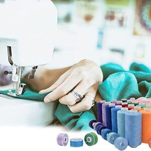 72Pcs Prewound Bobbins and Thread Spools, 36 Colors 400 Yards per Polyester Thread Spools, 36 Colors Prewound Bobbin for Hand & Machine Sewing, Emergency and Travel, DIY and Home