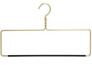 quality blanket linen hangers wide heavy duty hanger for blankets, table cloths, - nonslip vinyl coated comforter storage hanger for quilts, sleeping bags - for closet storage solutions (gold, 1)