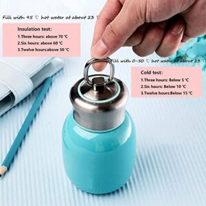 7oz/200mL Small Mini Vacuum Insulated Water Bottle Portable Leakproof Travel Mug Stainless Steel Cold and Hot Thermal Flask for Kids Children Women School Office Lunch Coffee Milk Tea (Original color)