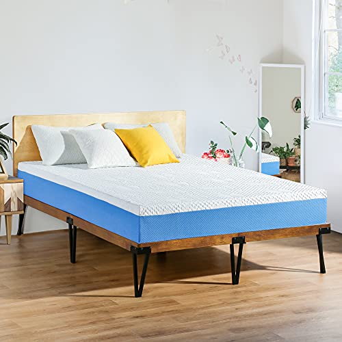 PrimaSleep 10 Inch Gel Infused Superior high-Density Memory Foam Mattress, CertiPUR-US® Certified, Blue, Cal King