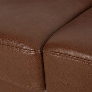 Christopher Knight Home Parkhurst Sofas, Cognac + Dark Brown