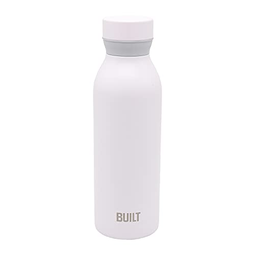 BUILT Cascade Water Bottle, 18 ounces, White