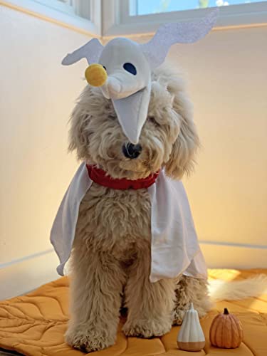 ComfyCamper Dog Ghost Costume for Small Medium and Large Dogs Puppies and Cats, Medium, White