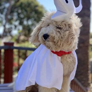 ComfyCamper Dog Ghost Costume for Small Medium and Large Dogs Puppies and Cats, Medium, White