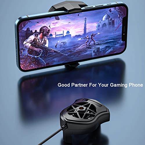 KingTSYU Phone Cooler Fan for Gaming, Cell phone Cooling Case for 4-6.5inch iPhone/Android Phone, Mobile Phone Radiator for PUBG Gaming