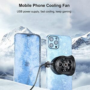 KingTSYU Phone Cooler Fan for Gaming, Cell phone Cooling Case for 4-6.5inch iPhone/Android Phone, Mobile Phone Radiator for PUBG Gaming