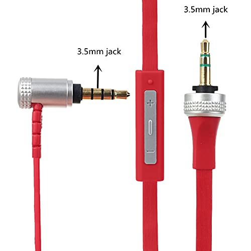 Replacement Audio Aux Cable Cord with Inline Microphone and Volume Control Compatible with Sony MDR-X10 MDR-XB920 MDR-X910 Headphones